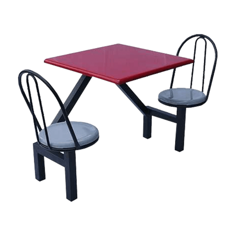 4 Seater Canteen Table Circle Seating with Back - Inspire Office